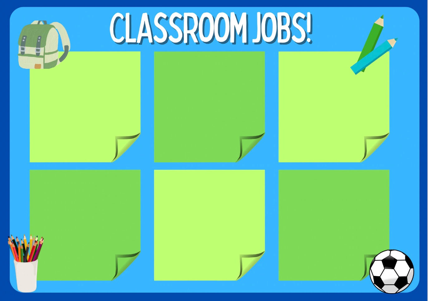 Printable Classroom Job Board Bundle | Bulletin Board | Notes | Colour ...