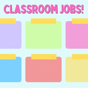 Printable Classroom Job Board Bundle | Bulletin Board | Notes | Colour ...