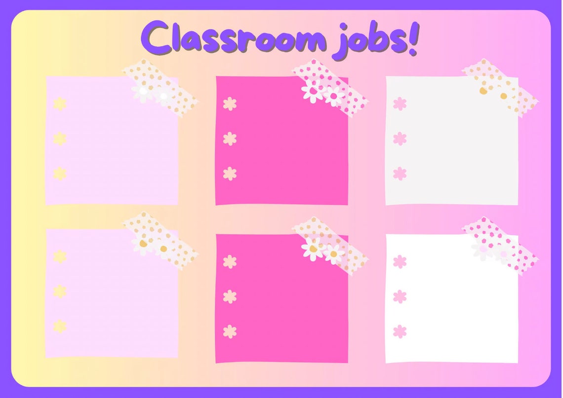 Printable Classroom Job Board Bundle | Bulletin Board | Notes | Colour ...
