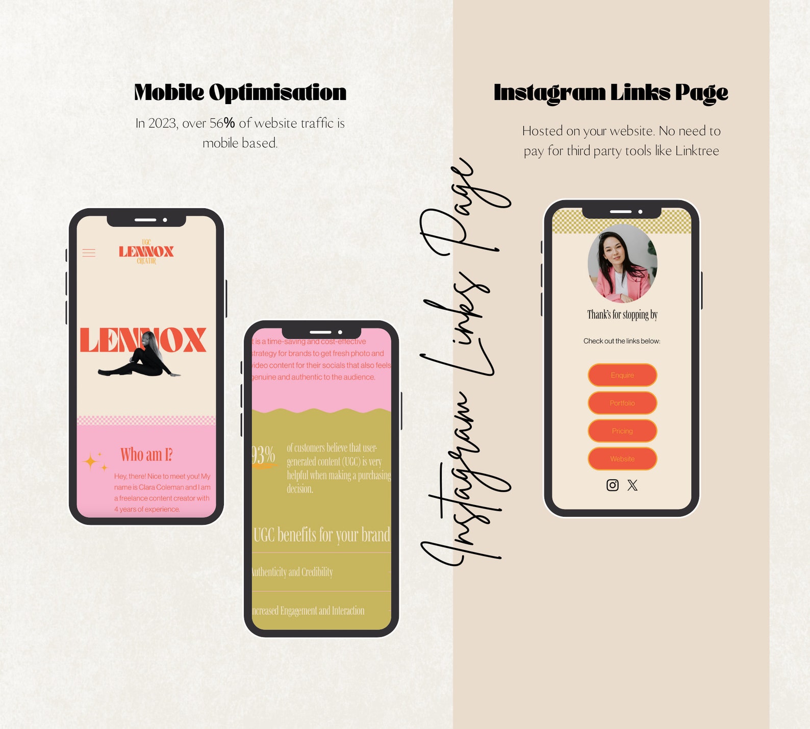 Squarespace Template for UGC Creators, Squarespace 7.1 Template ...