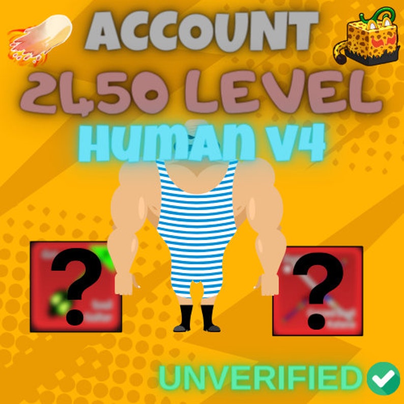 Blox Fruit Human V4 Godhuman 2450 Level Unverified - Etsy