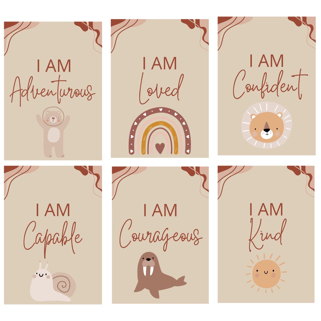 Enchanting Boho Affirmation Cards for Kids: Foster Positivity ...