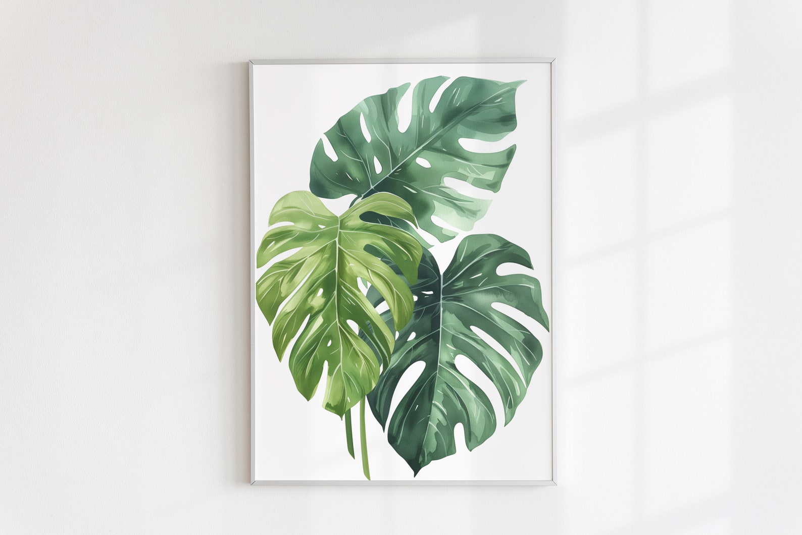Monstera Prints Set of 2 Monstera Printable Wall Art Home Decor ...