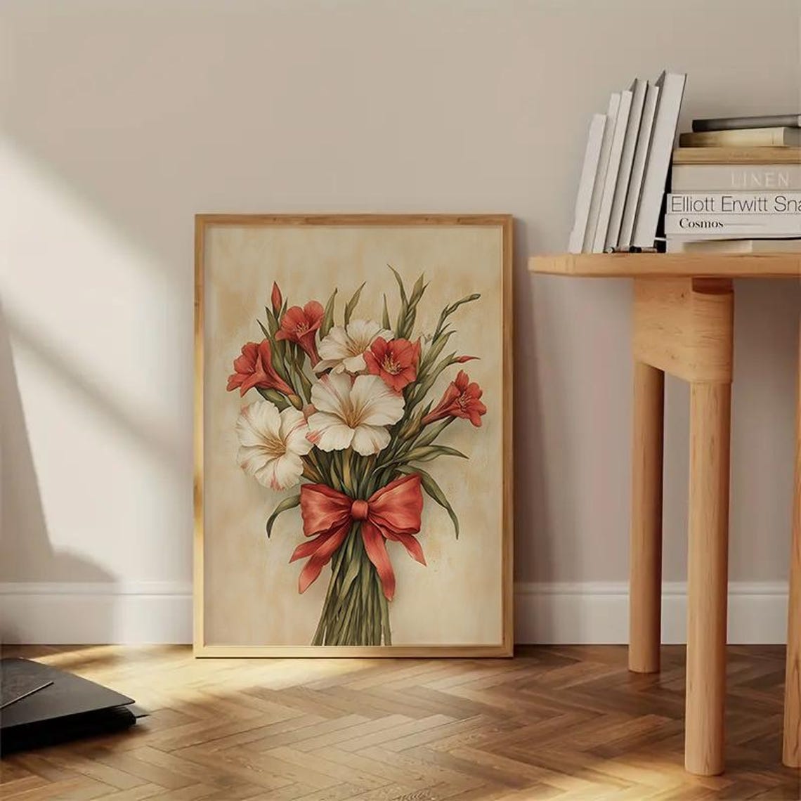 Retro Coquette Wall Print, Gladioli Wall Art, Digital Print Download ...