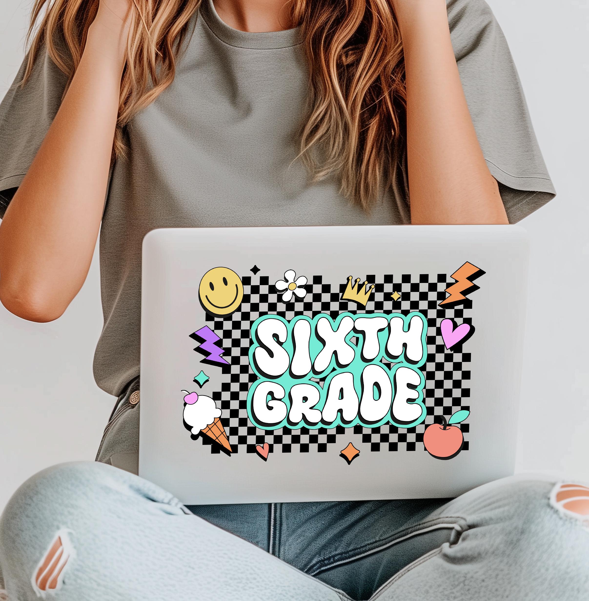 Sixth Grade Retro Design PNG+SVG, T-shirt Sublimation (digital Download ...