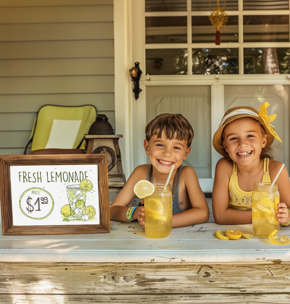 Lemonade Template Lemonade Stand Menu Printable, Kids Lemonade Pricing ...