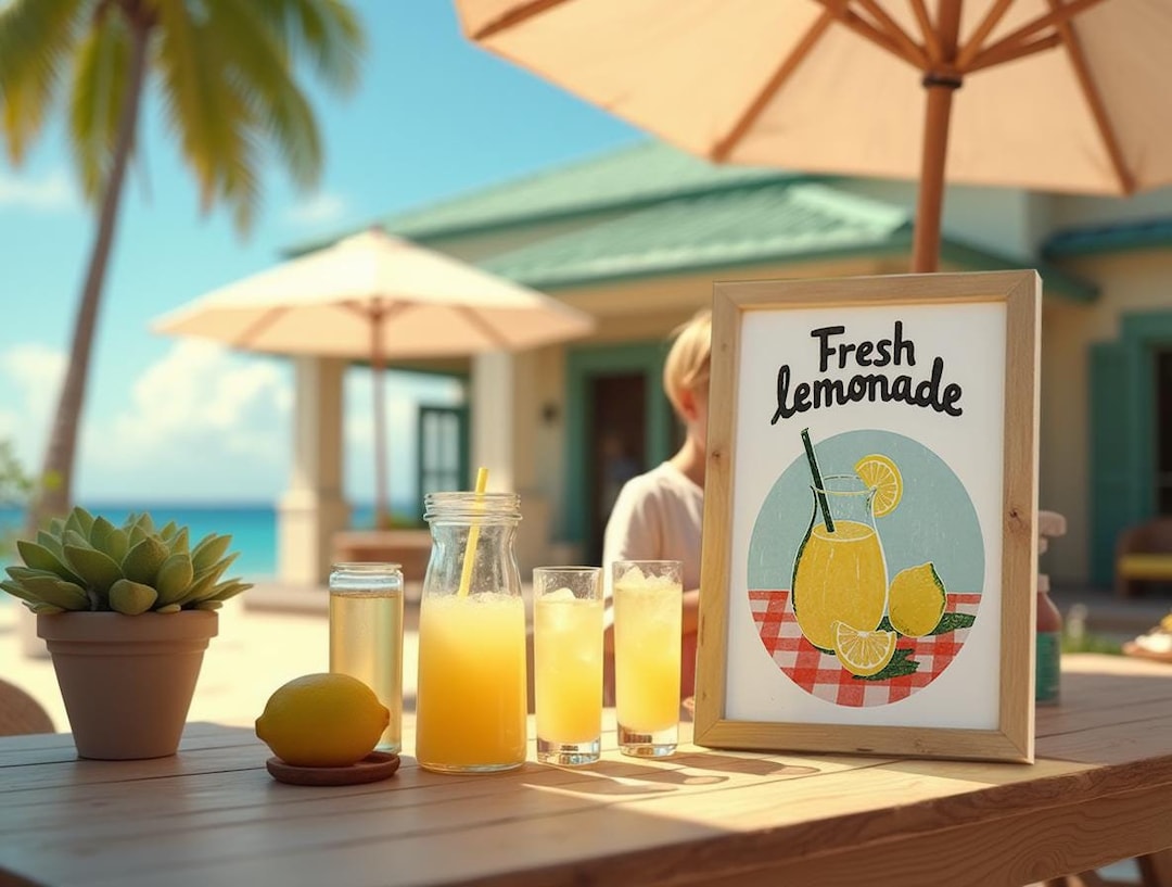 Lemonade Stand Menu Printable Poster, Kids Price Sign (digital Download ...