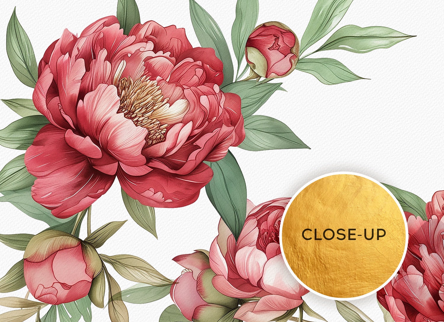 Watercolor Peonies Flowers PNG, Watercolor Floral Clipart Peonies ...