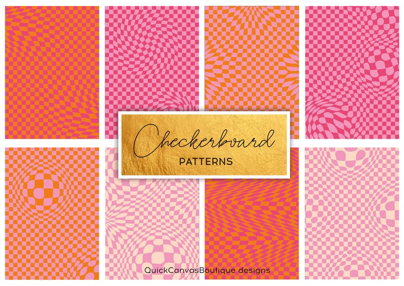 Checkered Patterns 8 SVG DIGITAL Patterns Posters Checkerboard Textures ...
