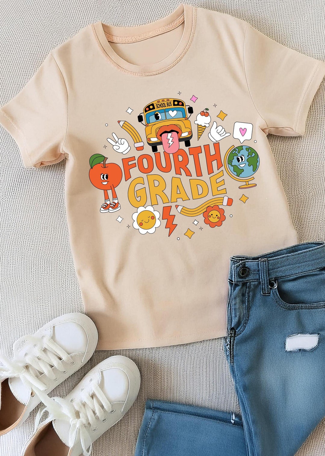 Retro Back to School Fouth Grade PNG Retro Png School Fourth Grade Png ...