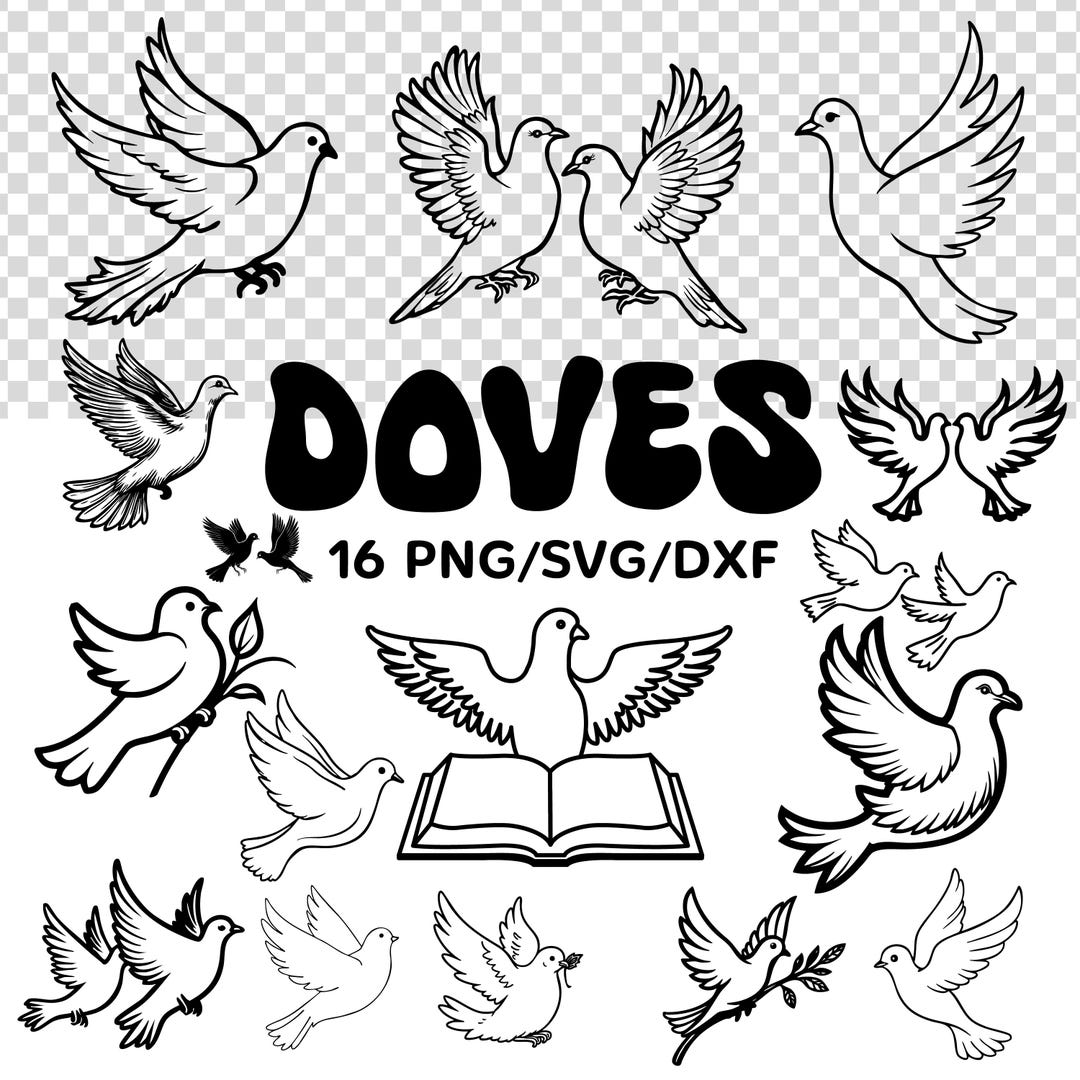 Dove SVG\DXF Clipart Pigeon Png Dove Print Dove Vector Dove Clipart ...