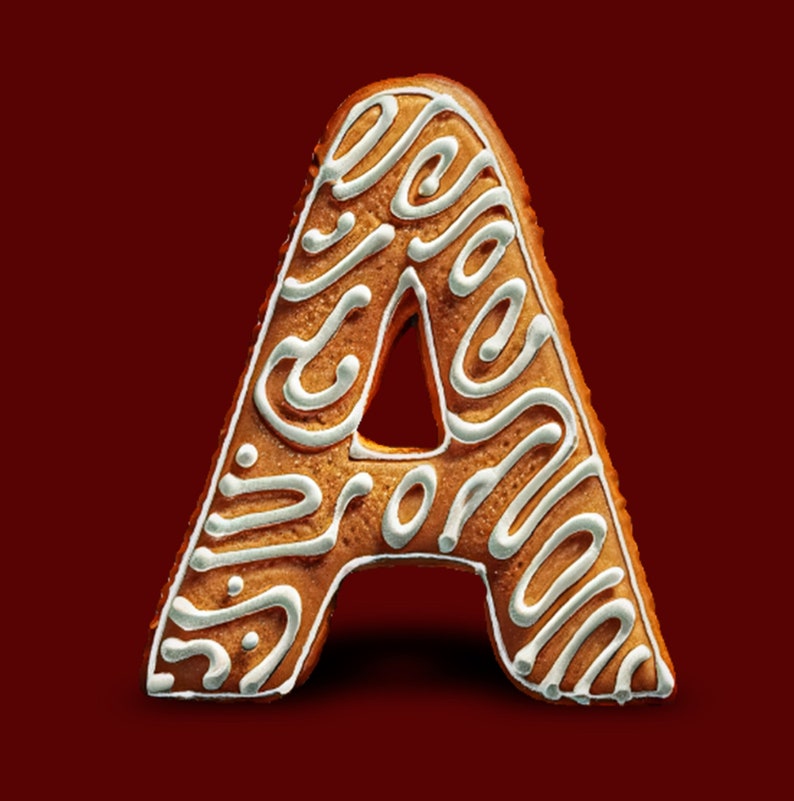 Gingerbread Cookie Alphabet PNG Bundle (digital Download) - Etsy