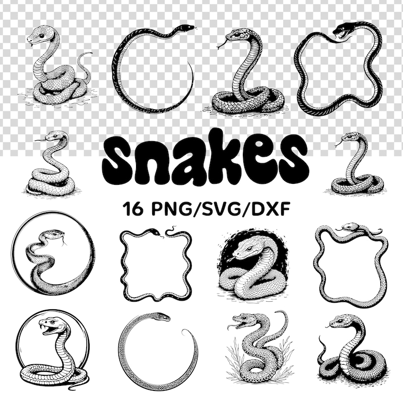 Snake Silhouette - Etsy