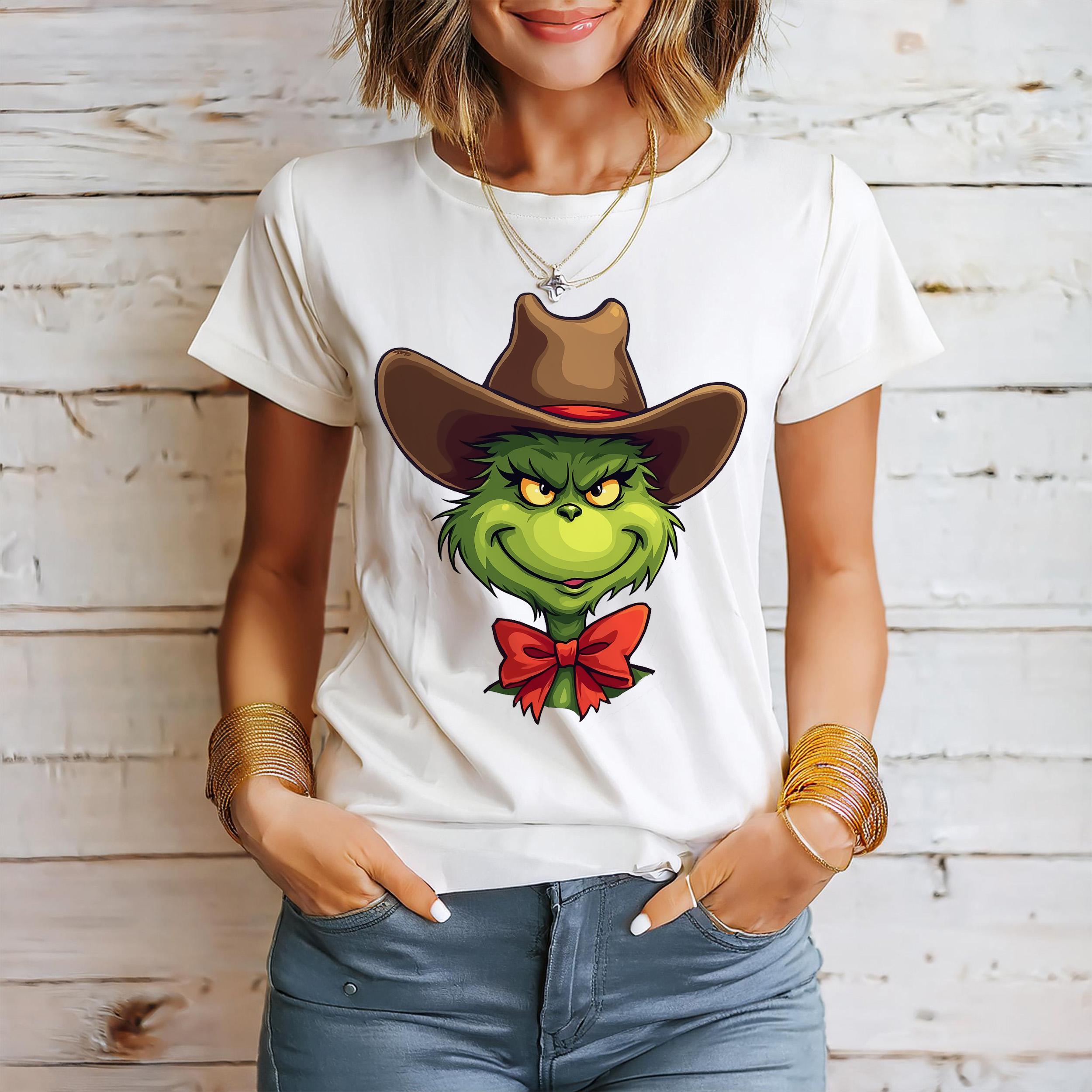 Western Grinch PNG Clipart Bundle, Cowboy Christmas (35 Files) (digital ...