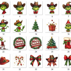 Western Grinch PNG Clipart Bundle, Cowboy Christmas (35 Files) (digital ...