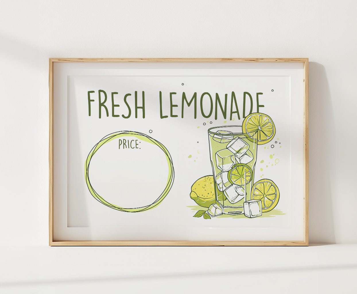 Lemonade Template Lemonade Stand Menu Printable, Kids Lemonade Pricing ...