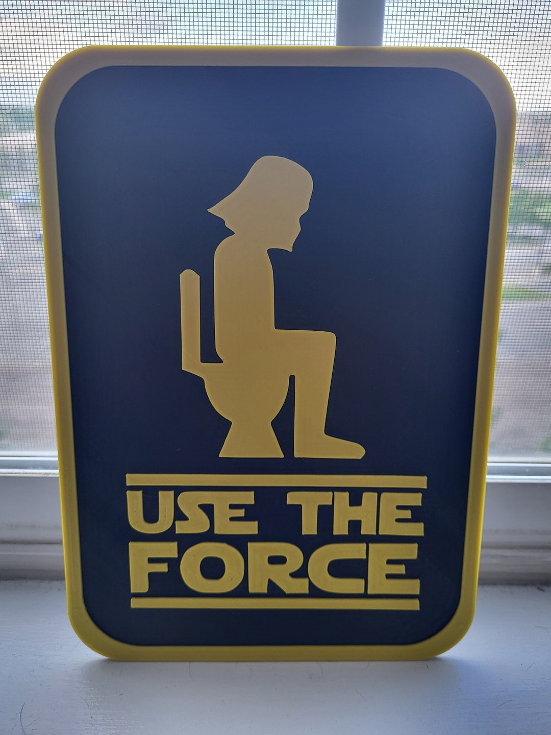 Use the Force Funny Bathroom Sign - Etsy