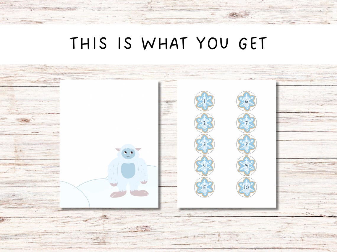 Counting Snowflakes Fine Motor/math Activity for Toddlers, Preschool ...