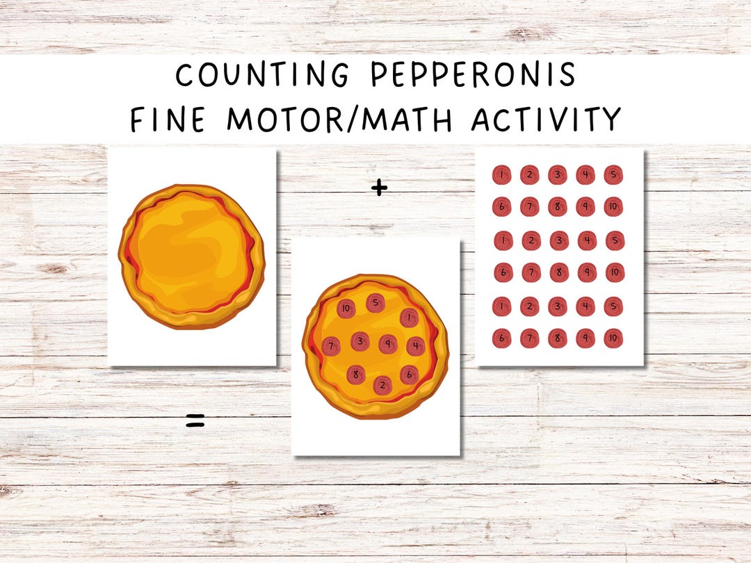 Counting Pepperonis Fine Motor/math Activity for Toddlers, Children - Etsy