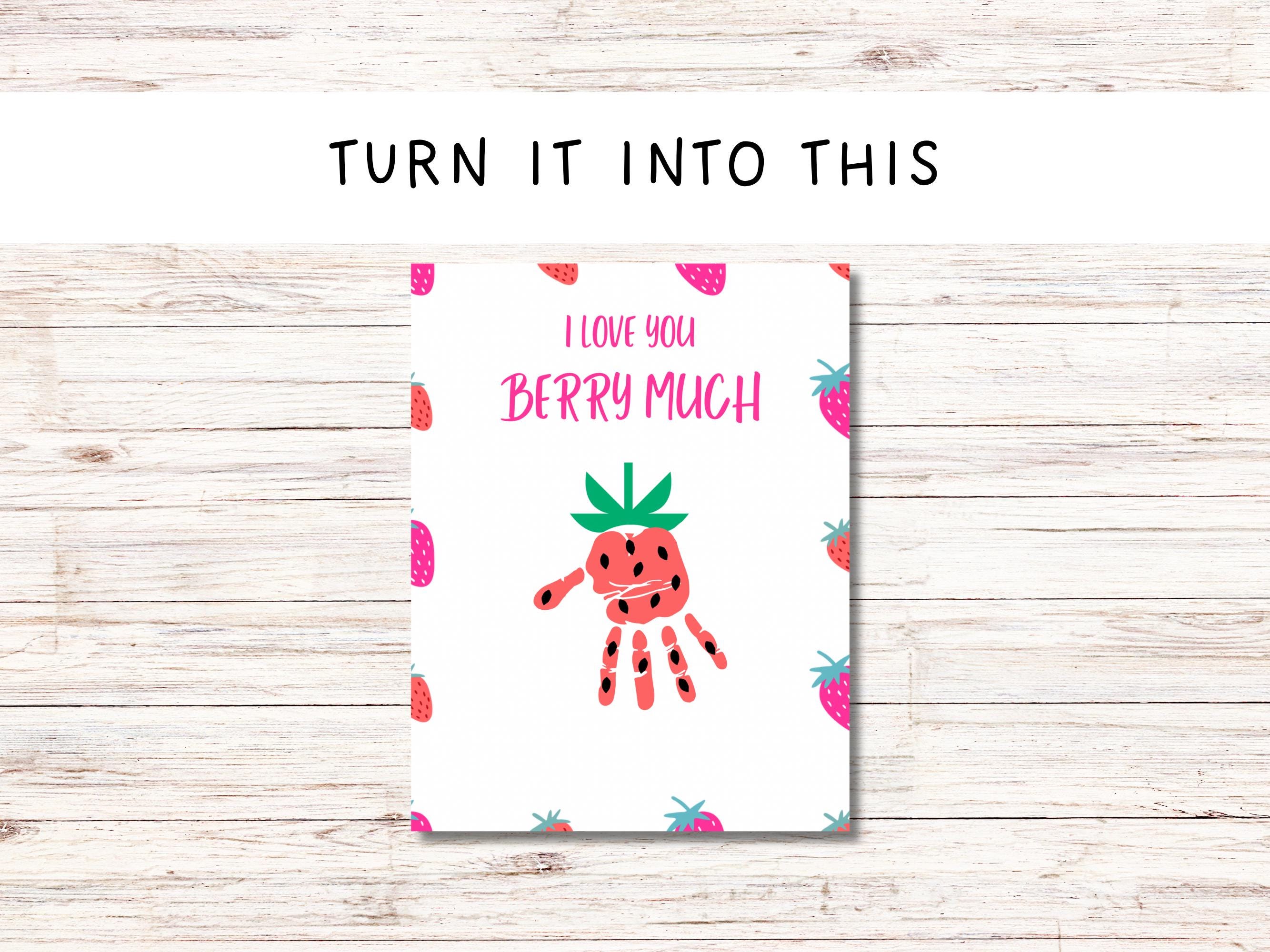 Mother’s Day I Love You Berry Much Handprint Craft Activity Template ...