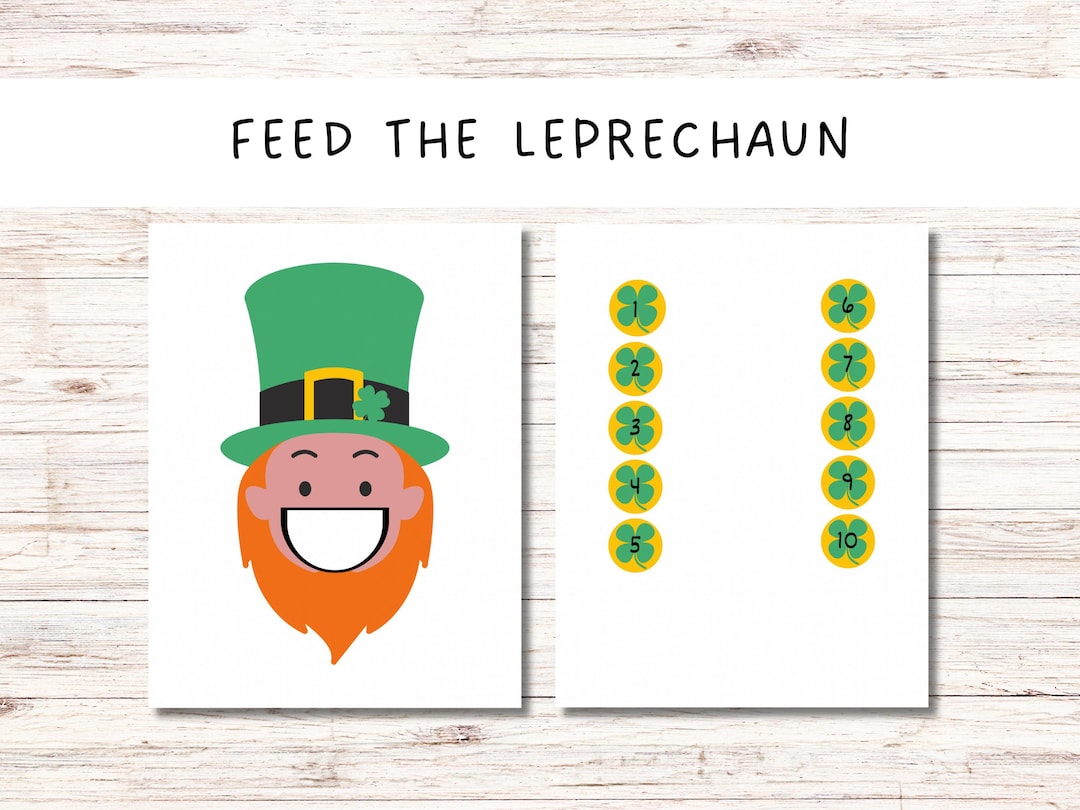 St. Patrick’s Day Feed the Leprechaun Fine Motor/math Activity for ...
