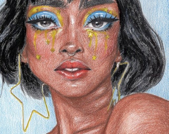 Rainbow, Original Drawing Art Print 4x6 Glossy Print - Etsy