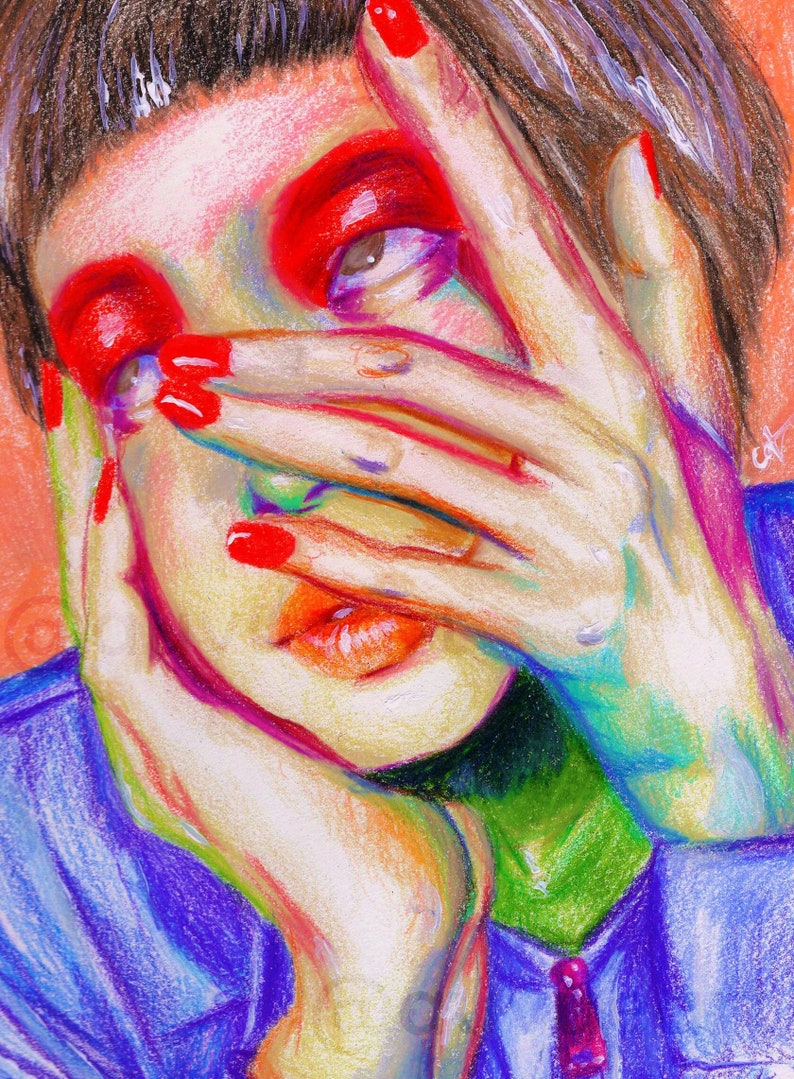 Rainbow, Original Drawing Art Print 4x6 Glossy Print - Etsy