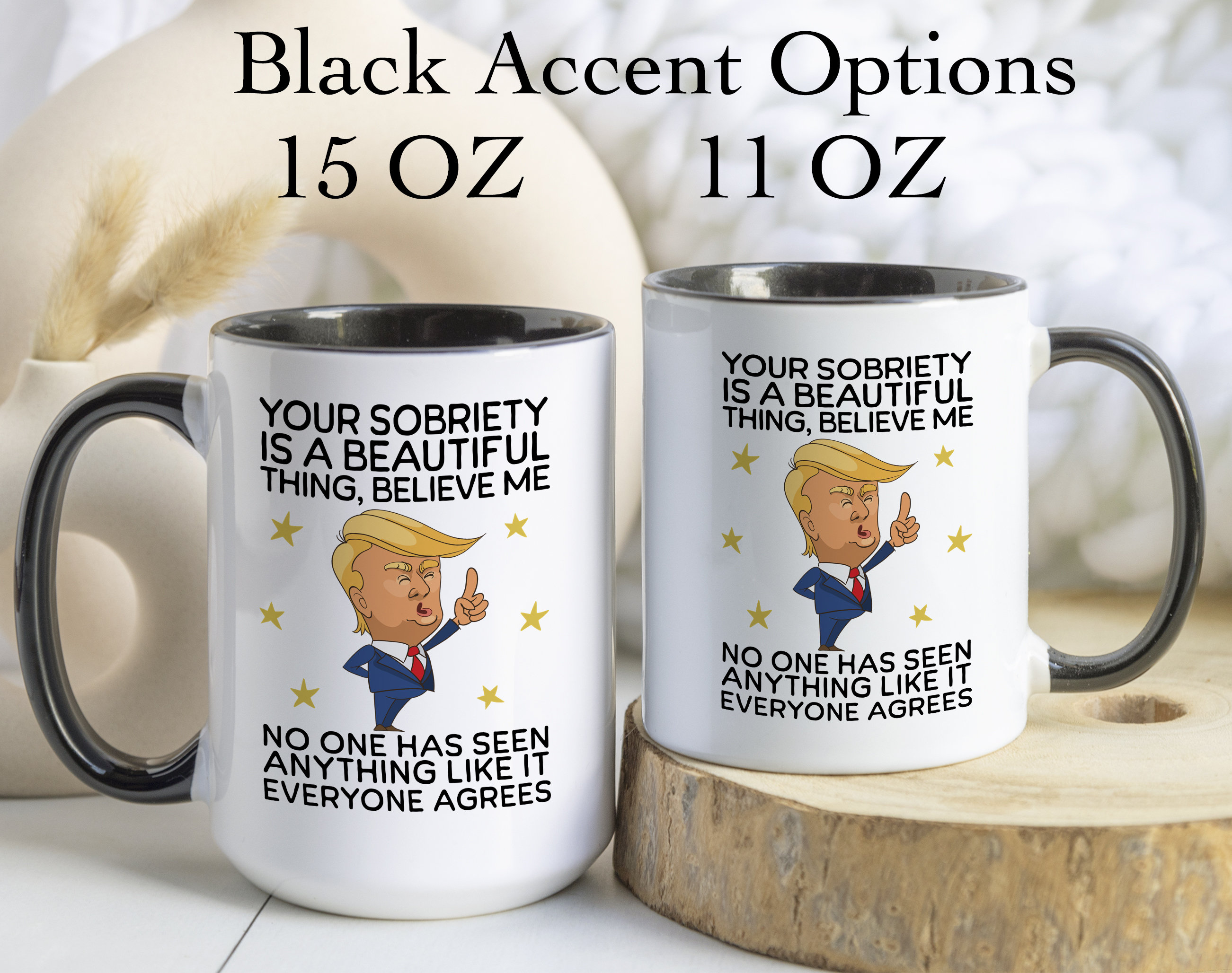 Sober Mug for Trump Fan in Alcohol Recovery Aa Sobriety Addiction ...