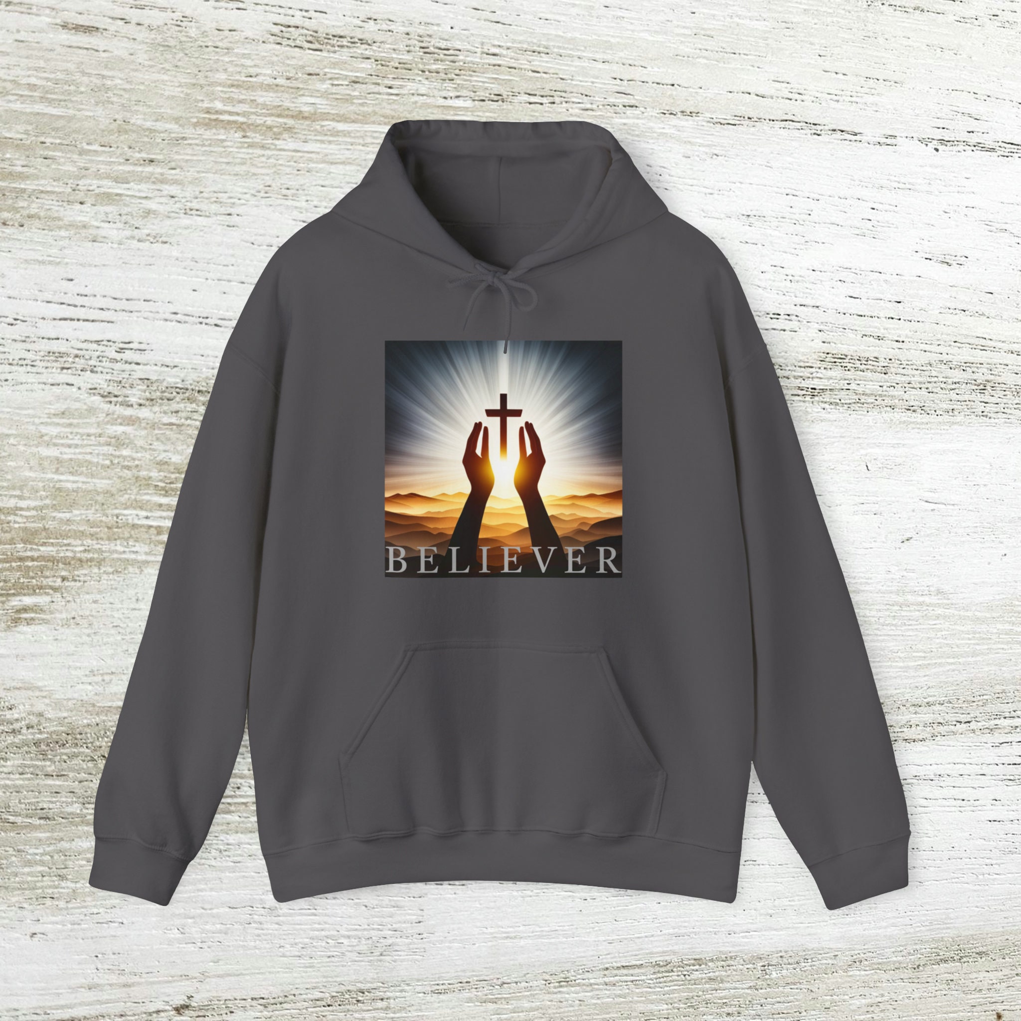 JESUS CHRIST CROSS Hoodie Believer Sweatshirt Christian Hooded Top ...