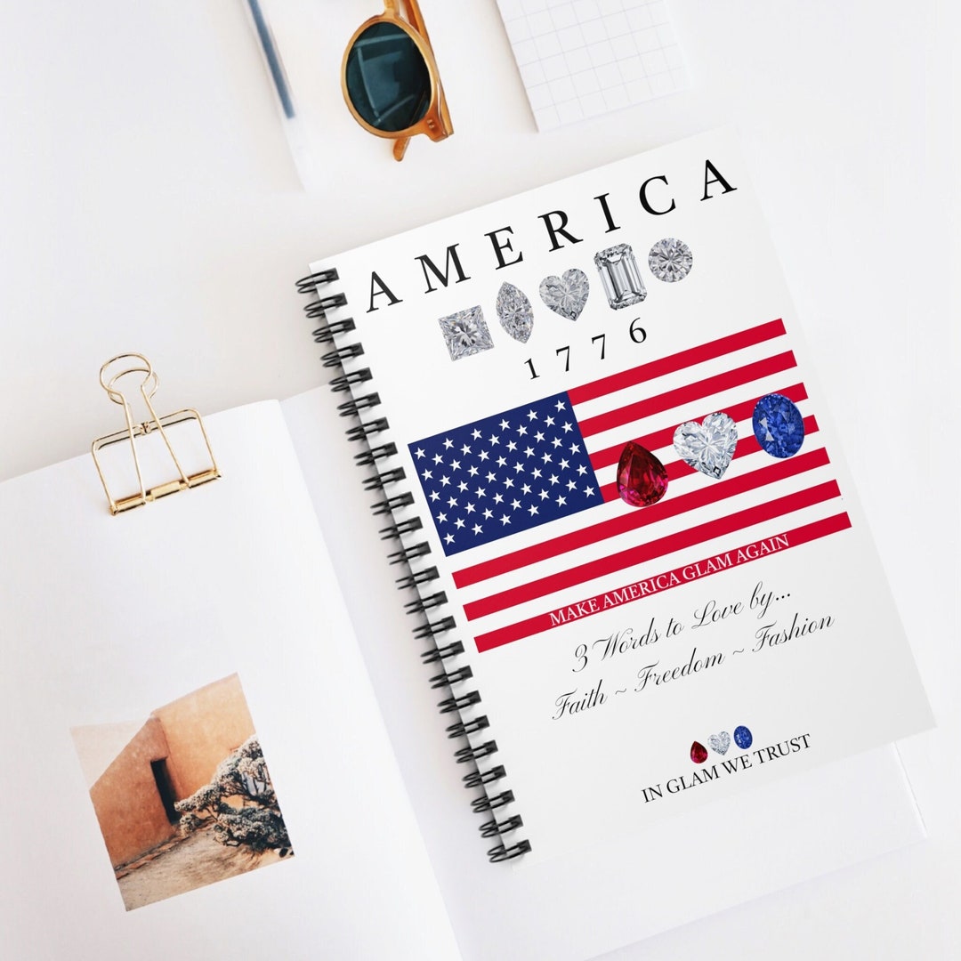 AMERICAN FLAG 1776 NOTEBOOK Usa Book American Journal Patriotic Gift ...