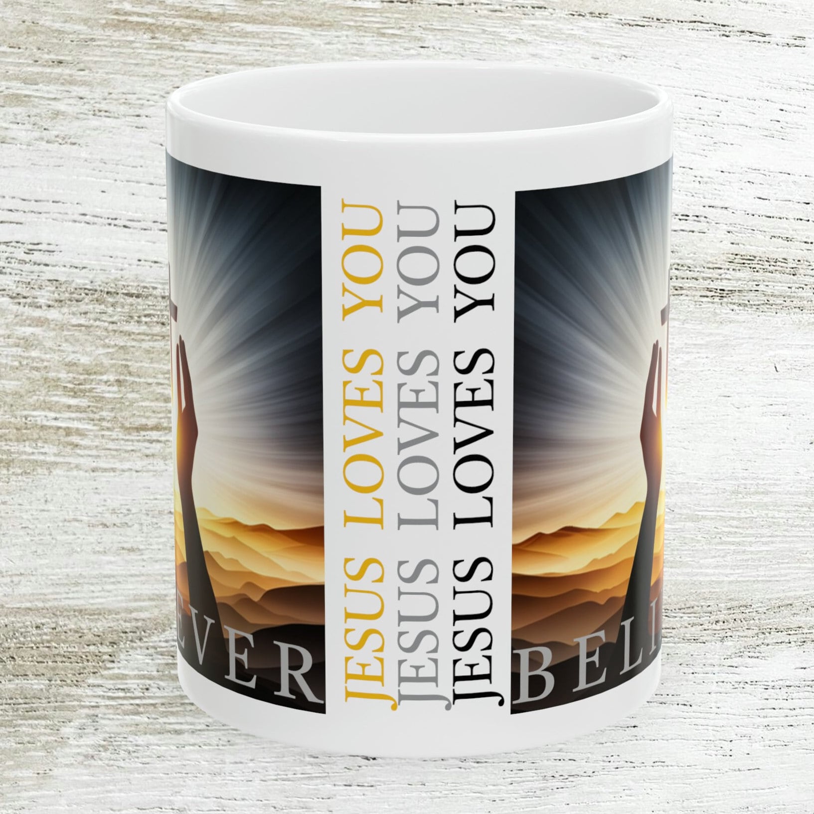 JESUS CHRIST CROSS Mug Believer Mug Christ Coffee Cup Christian Mug ...