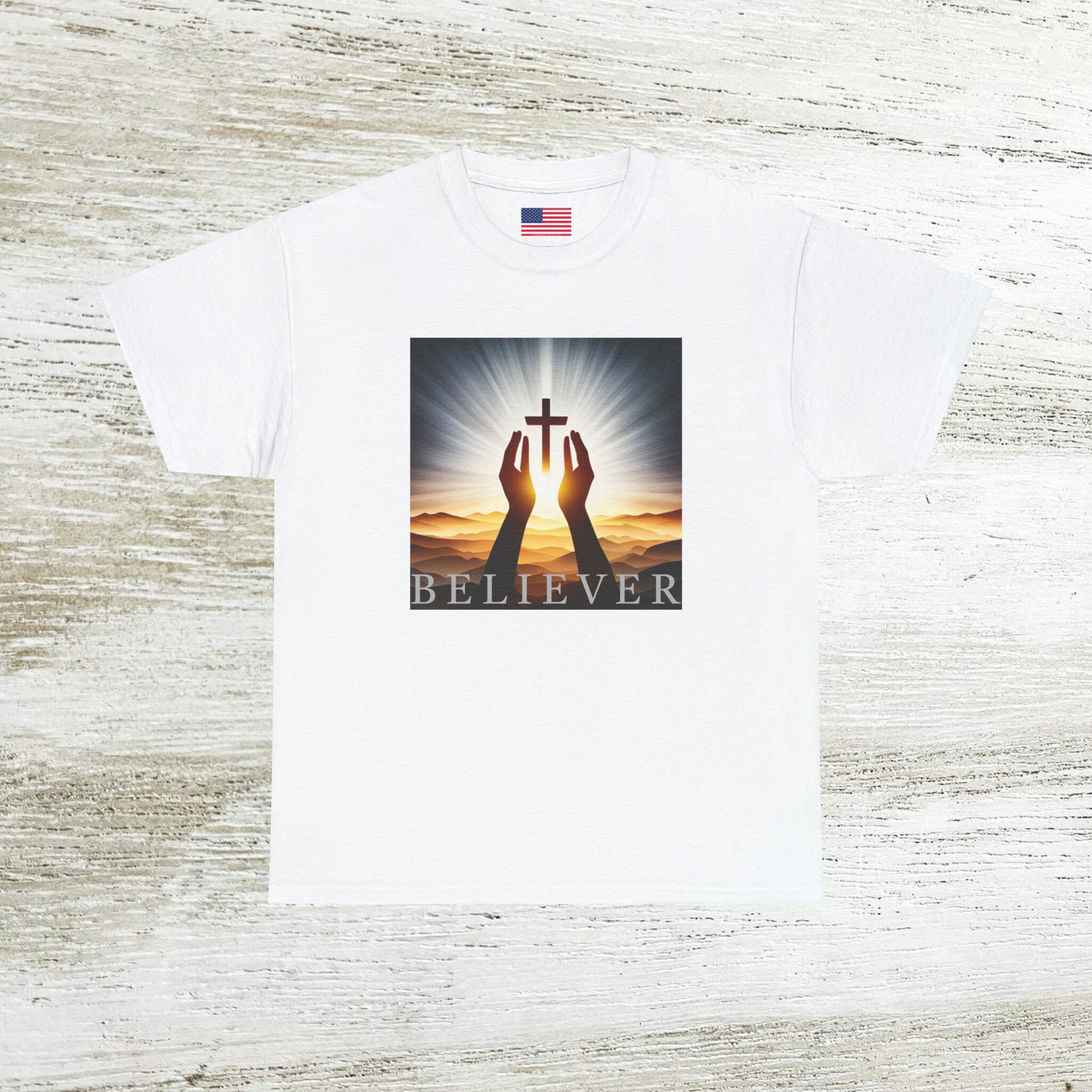 JESUS CHRIST CROSS Tshirt Believer Tshirt Christian T-shirt Faith Tee ...