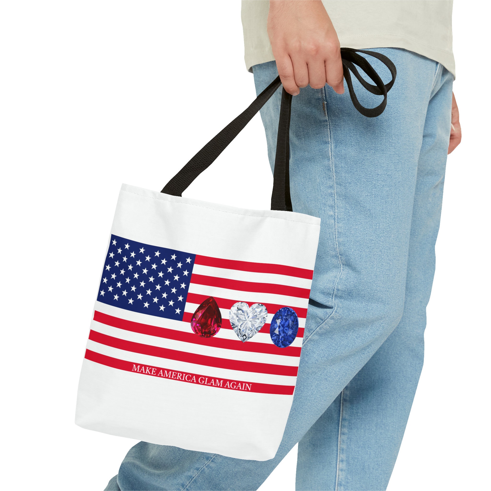 AMERICAN FLAG TOTE Usa Carry All Patriotic Bag Gift for Her America ...