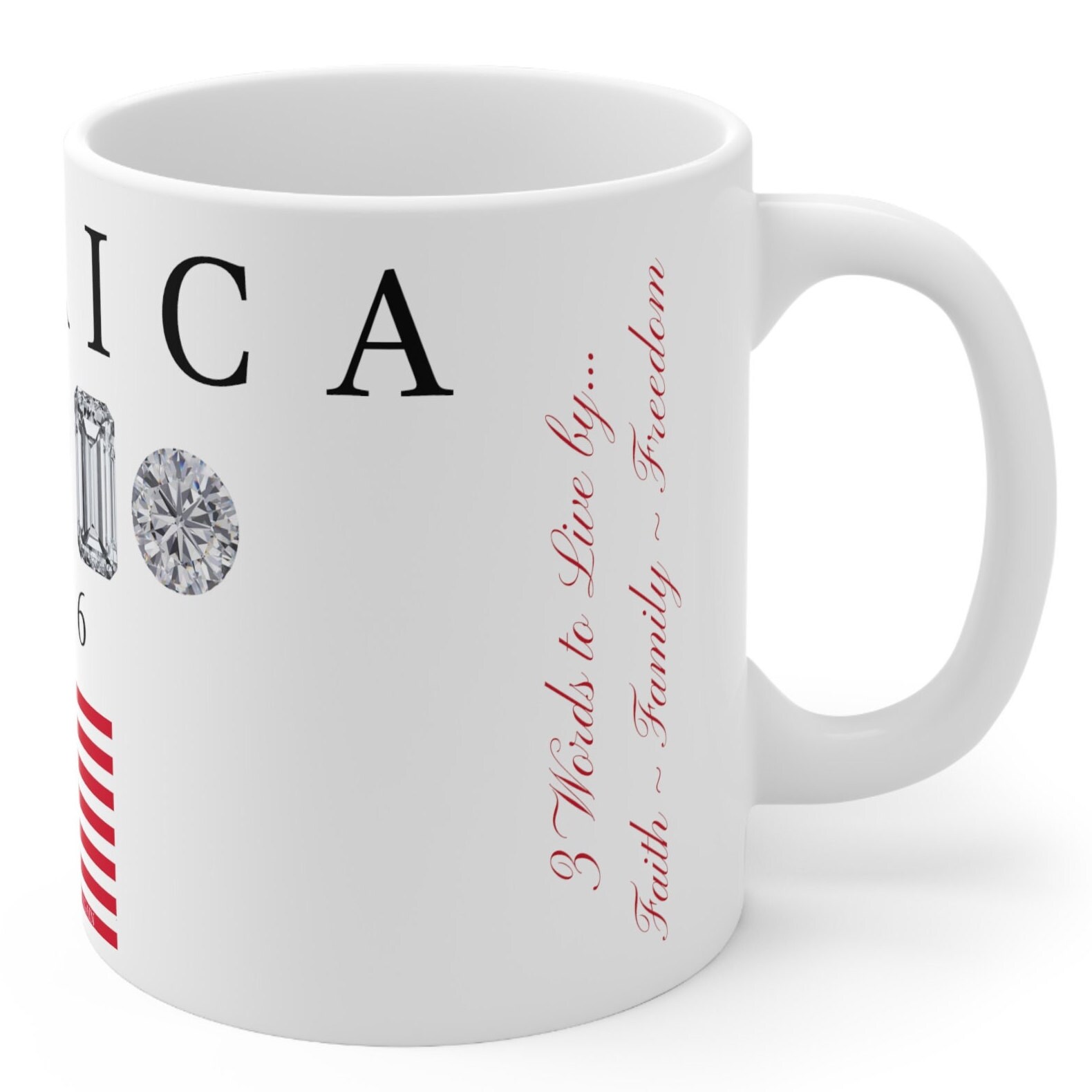 AMERICA 1776 COFFEE Mug American Flag Mug Coffee Mug Tea Cup Drink Mug ...