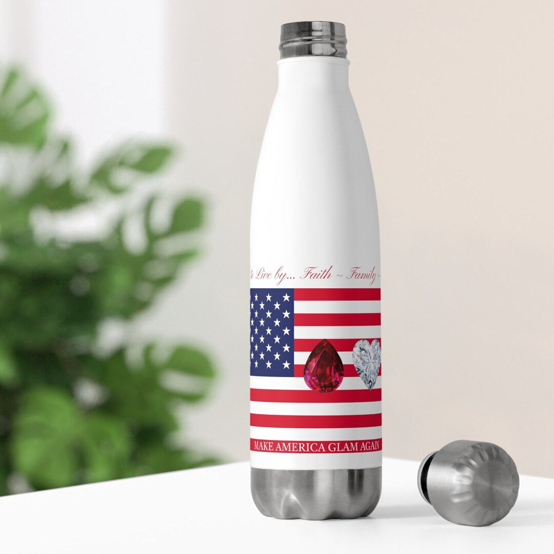 AMERICAN FLAG WATER Bottle Patriotic Water Carrier Maga Bottle Maga ...