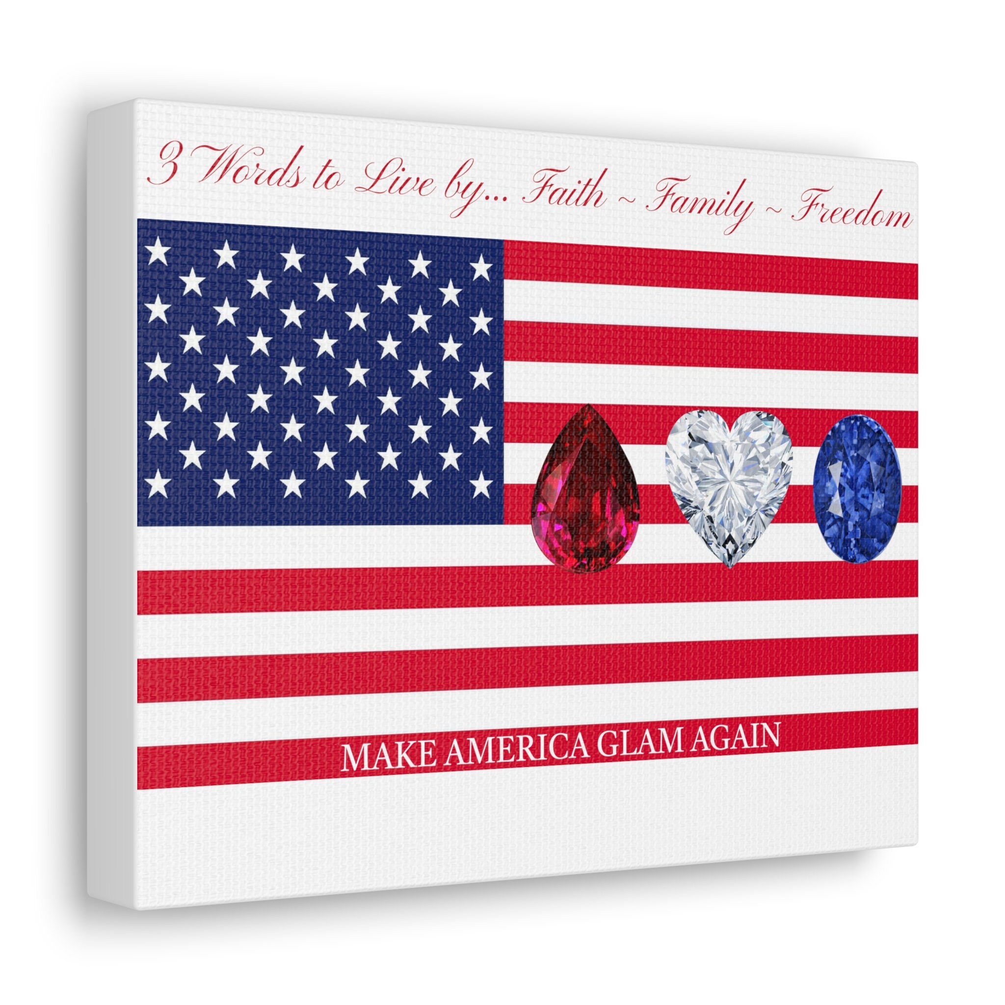 AMERICAN FLAG SIGN Usa Flag Decor I Love America Wall Picture Patriotic ...