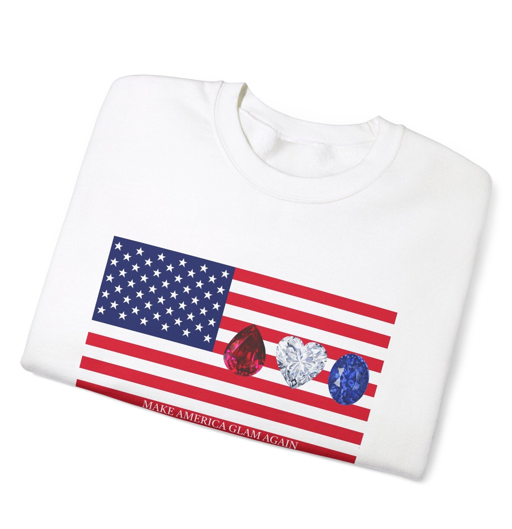 AMERICAN FLAG SWEATSHIRT Womens Patriotic Pullover Usa Shirt America ...