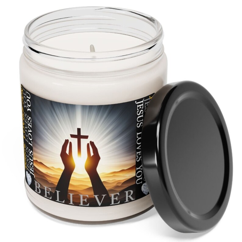 JESUS CHRIST CROSS Candle God Candle Jesus Loves You Christian Candle ...