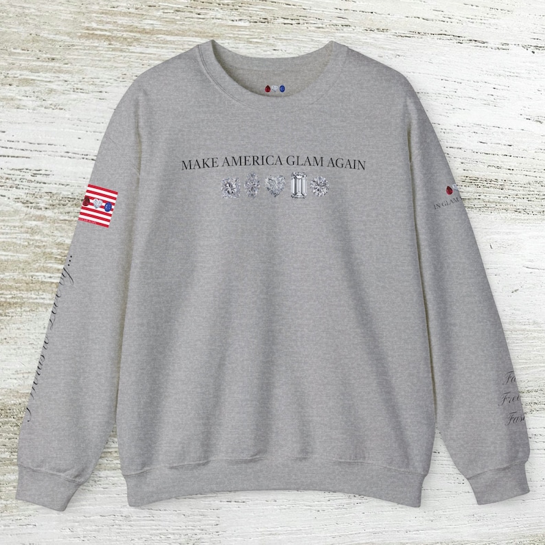 AMERICAN FLAG SWEATSHIRT Womens Patriot Sweatshirt Usa Sweater Gift for ...