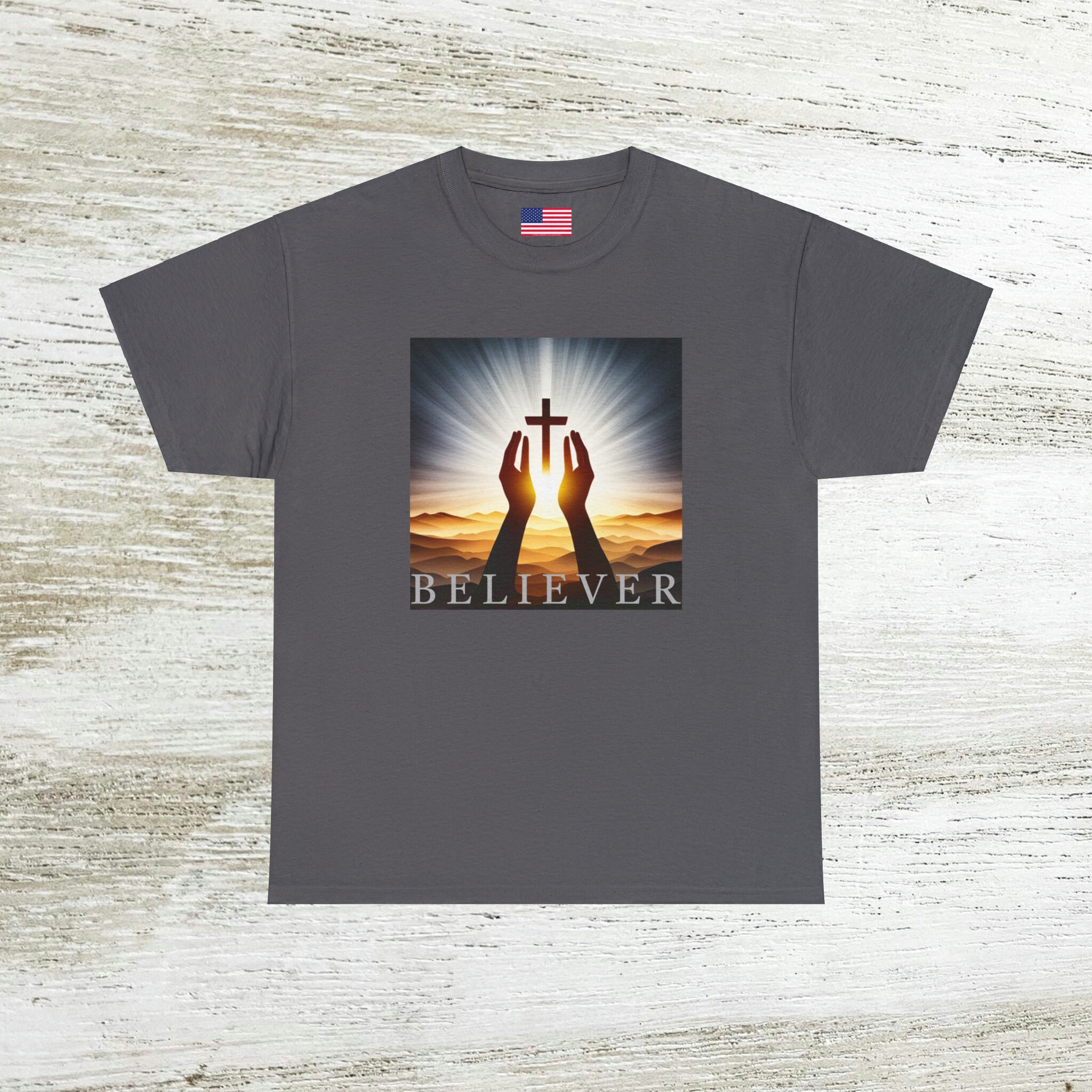 JESUS CHRIST CROSS Tshirt Believer Tshirt Christian T-shirt Faith Tee ...
