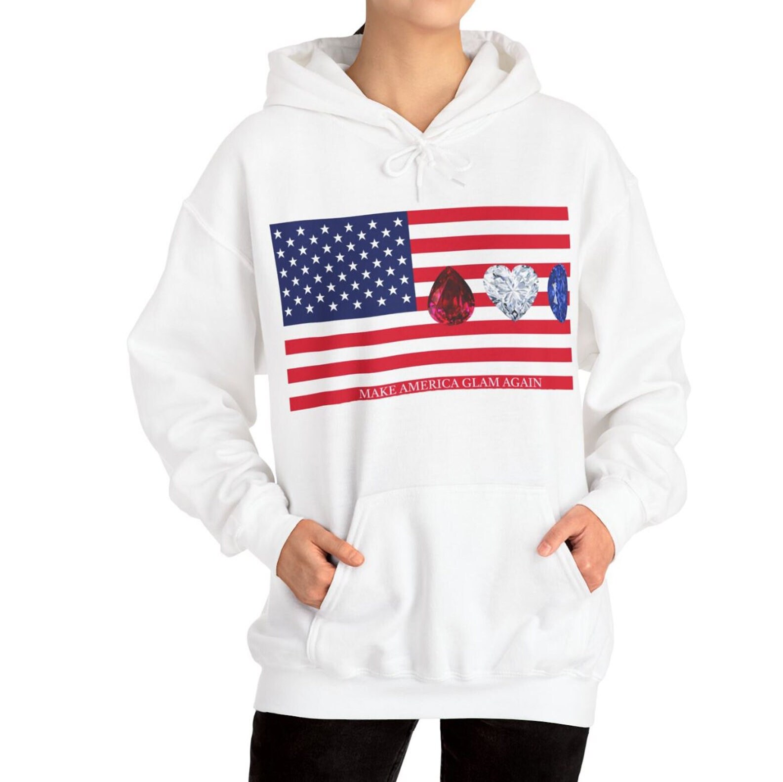 AMERICAN FLAG SWEATSHIRT Patriotic Hooded Shirt America First Pullover ...