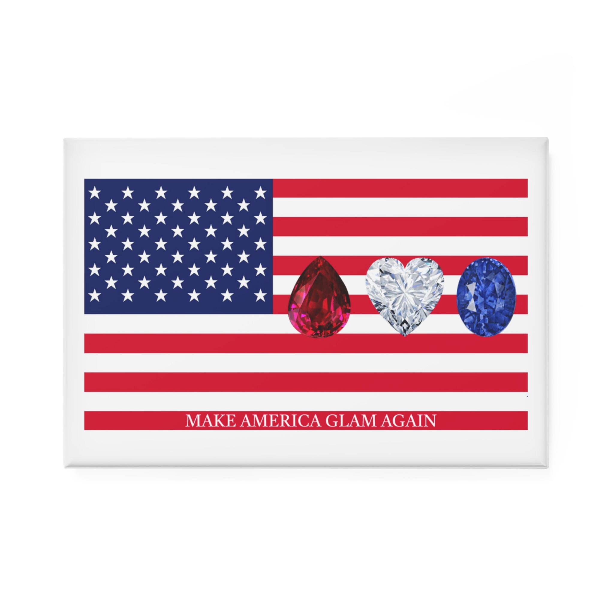 AMERICAN FLAG MAGNET Usa Flag Decor I Love America Magnet Patriotic ...