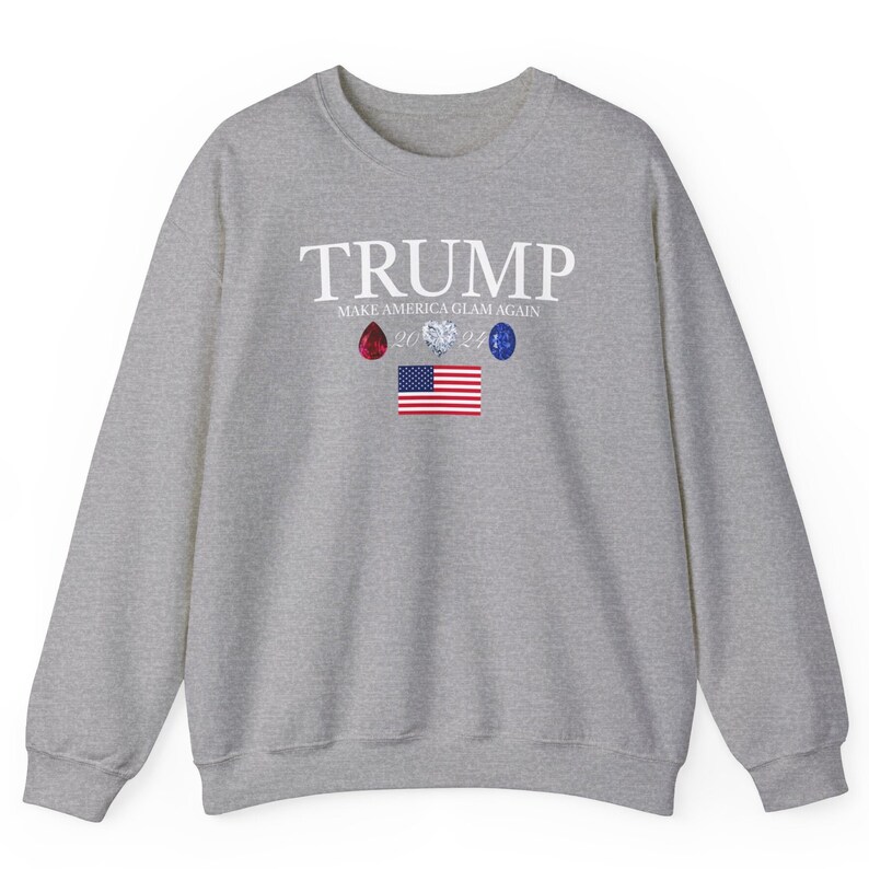 TRUMP MAGA SWEATSHIRT Womens American Flag Shirt America First Long ...