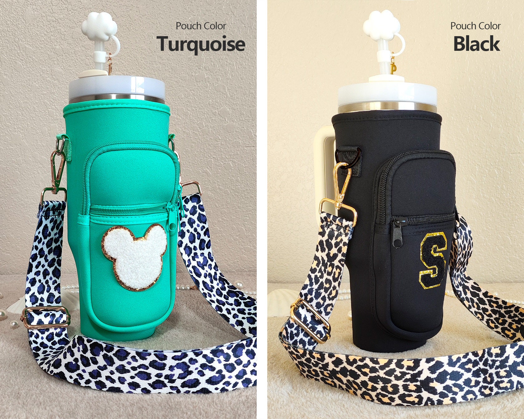 Custom Stanley Tumbler Pouch Carrier Personalized Water Bottle Bag 40oz ...
