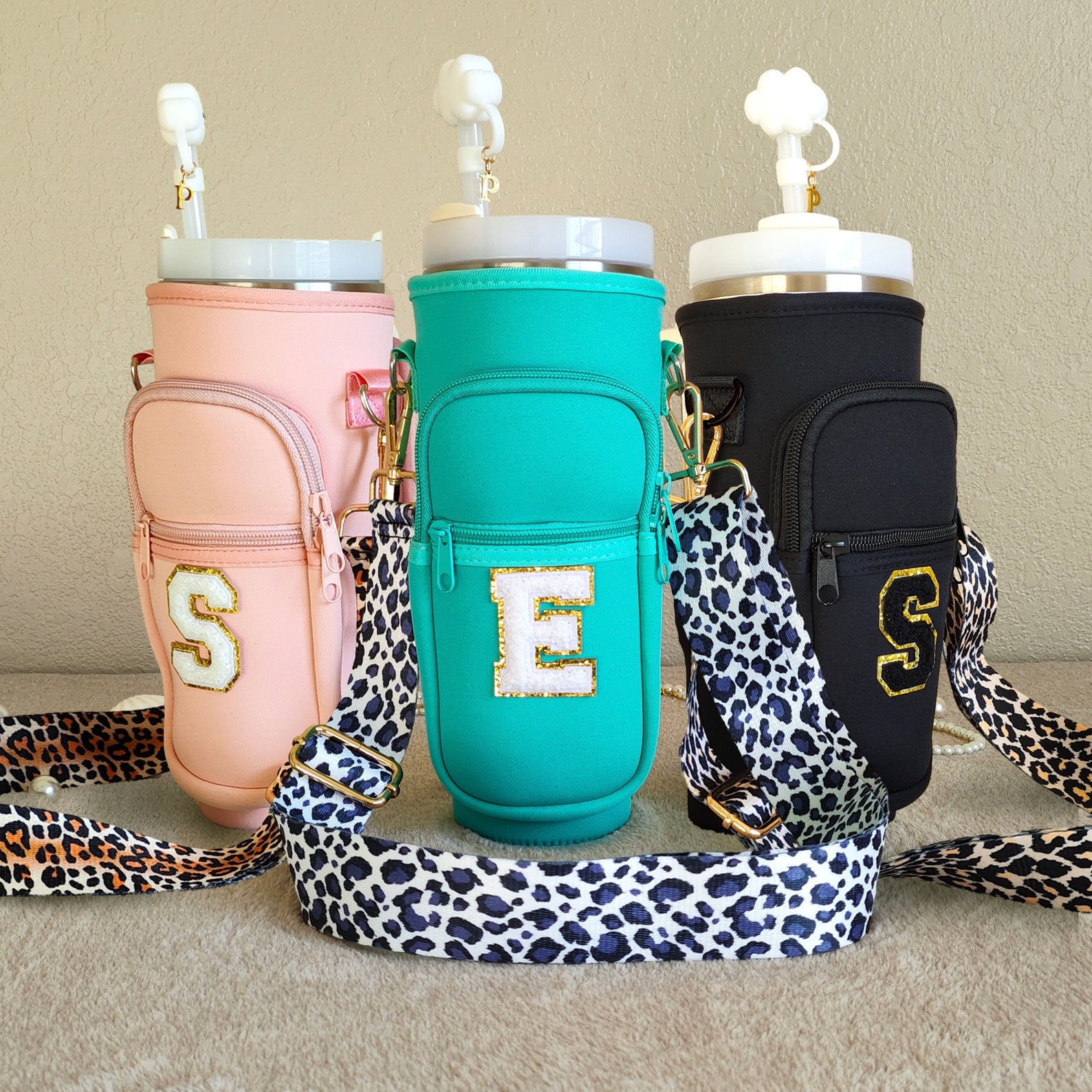 Custom Stanley Tumbler Pouch Carrier Personalized Water Bottle Bag 40oz ...