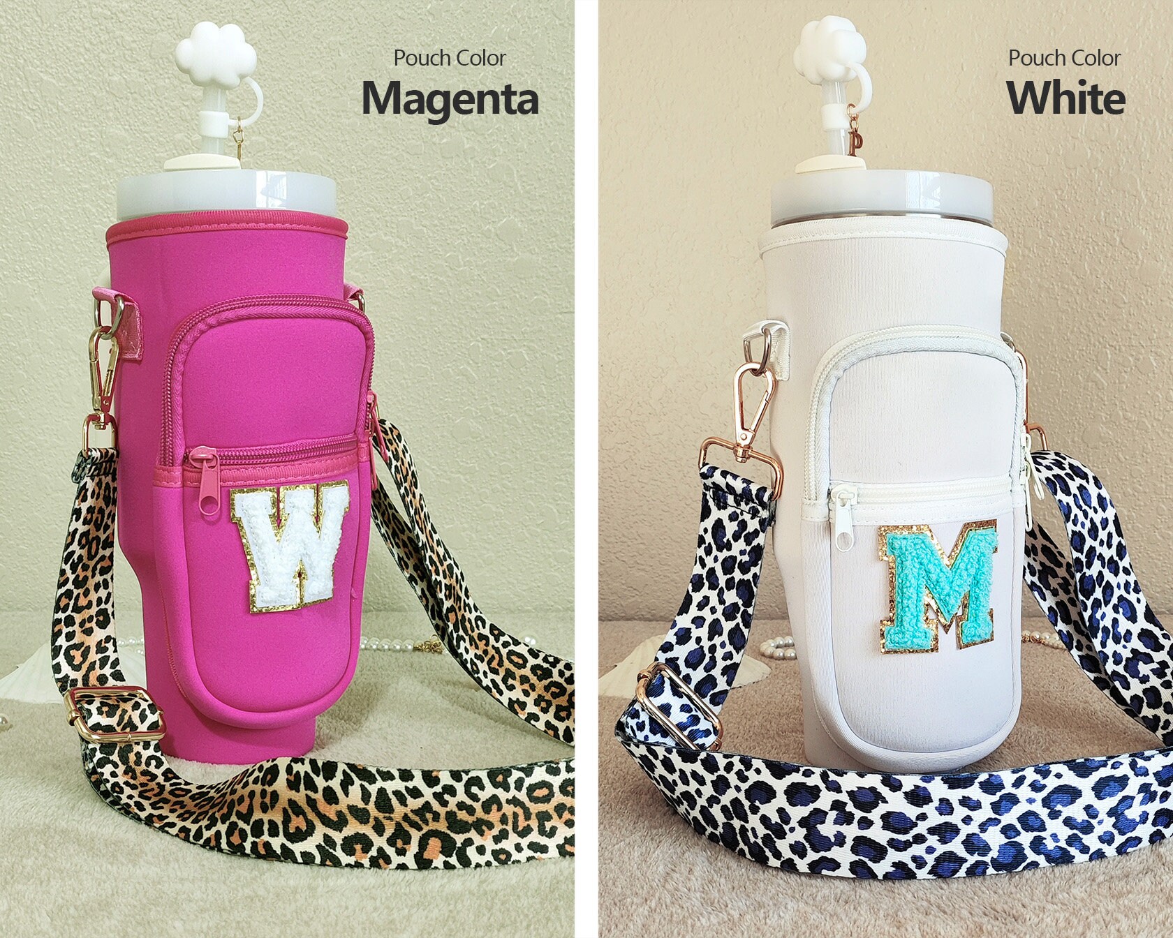 Custom Stanley Tumbler Pouch Carrier Personalized Water Bottle Bag 40oz ...