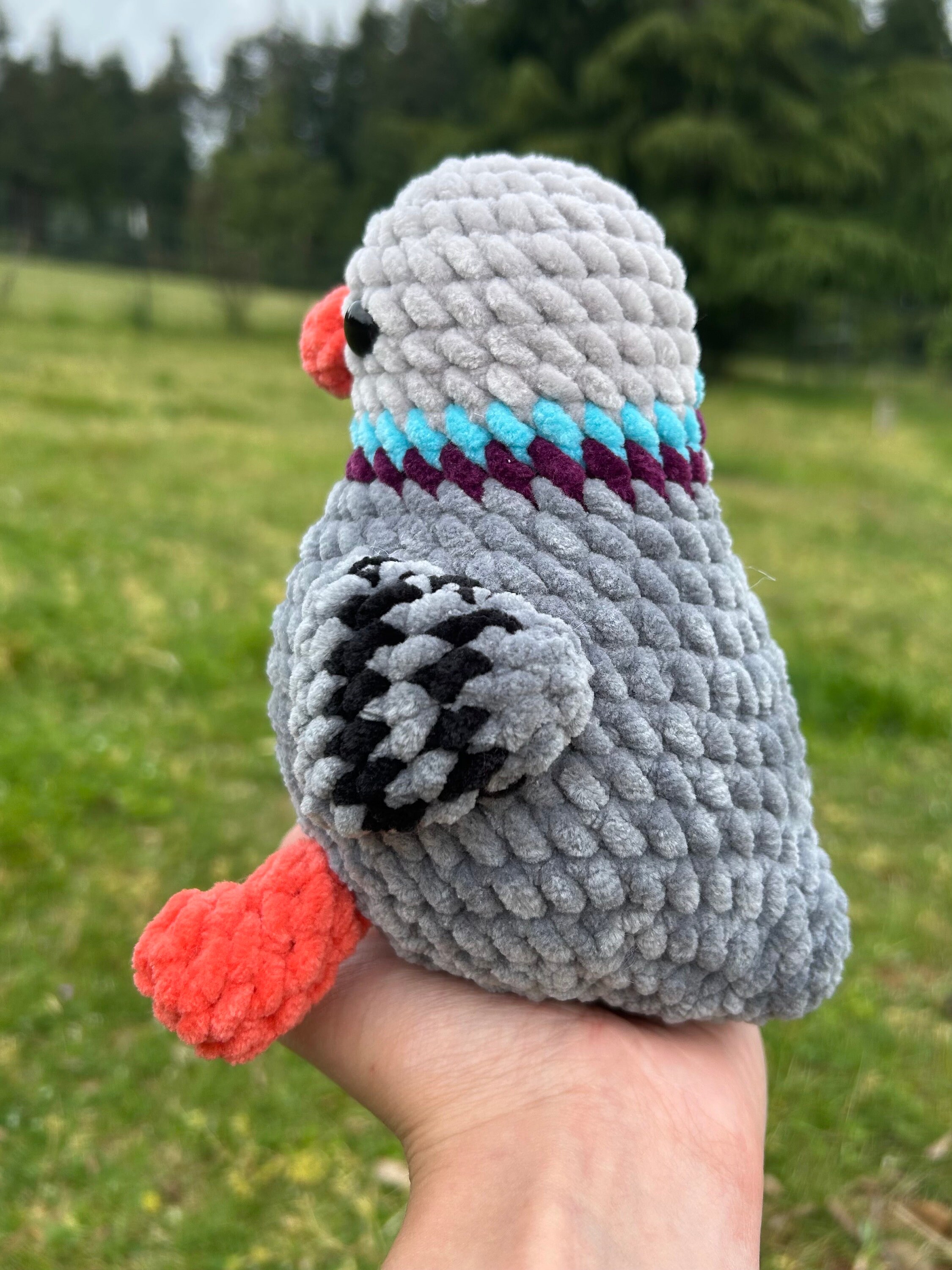 Crochet Pigeon Plush Stuffed Amigurumi Toy - Etsy