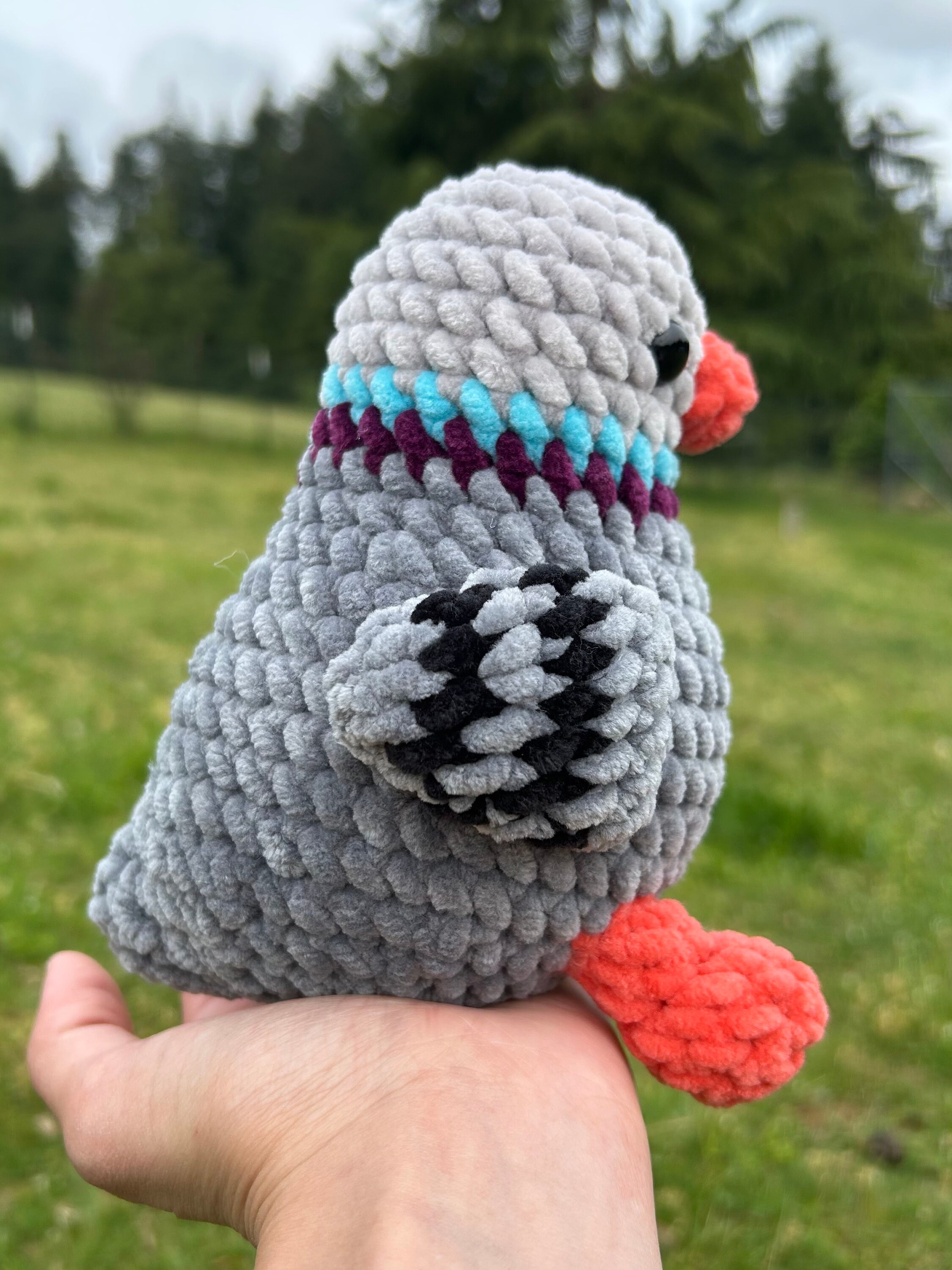 Crochet Pigeon Plush Stuffed Amigurumi Toy - Etsy