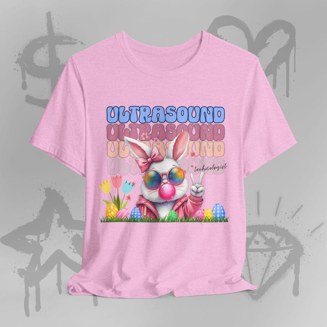 Cute Ultrasound Bunny Tee, Easter Shirt, Unisex Graphic Tee, Nursing ...