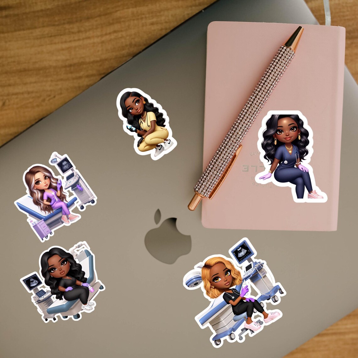 Ultrasound Tech Sticker, Black Girl Sonography Sticker, Radiology Tech ...